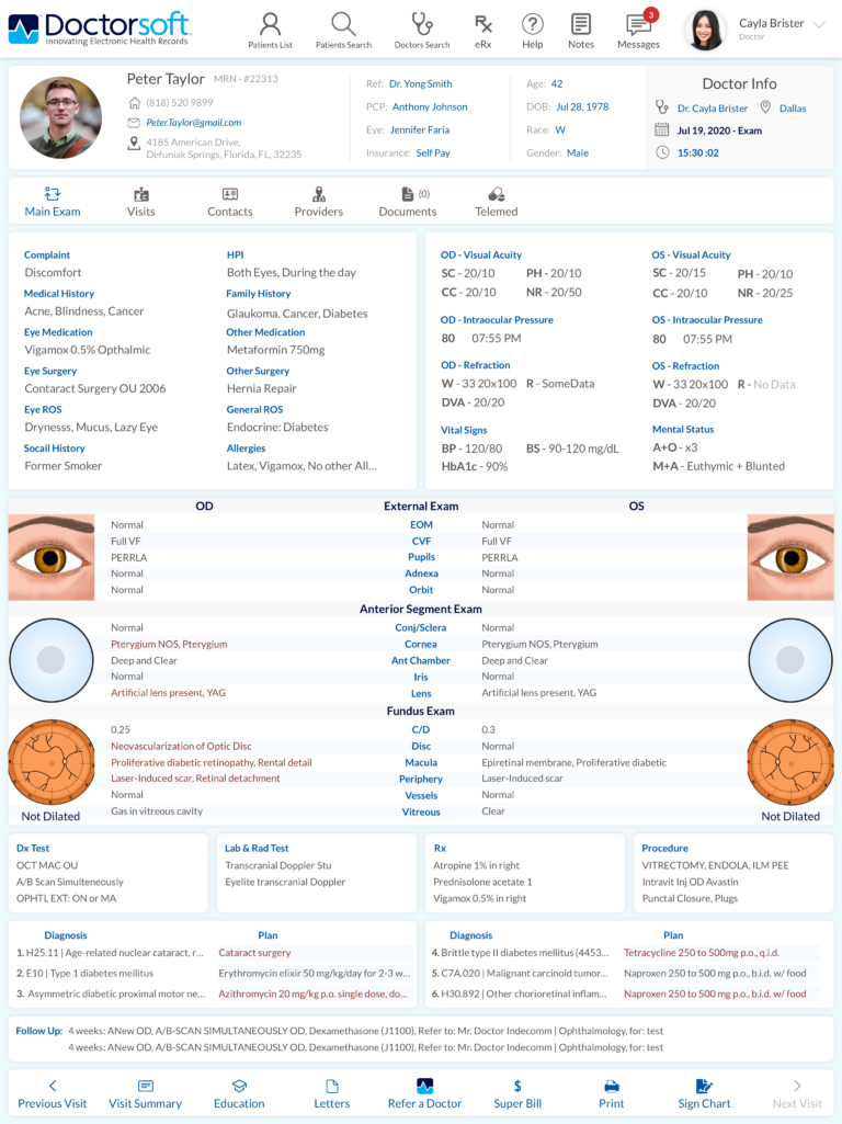 Doctorsoft | Best Ophthalmic EHR | Cloud-Based HIPAA-Compliant